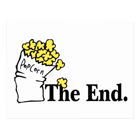 The End (Popcorn) Postcard | Zazzle.com