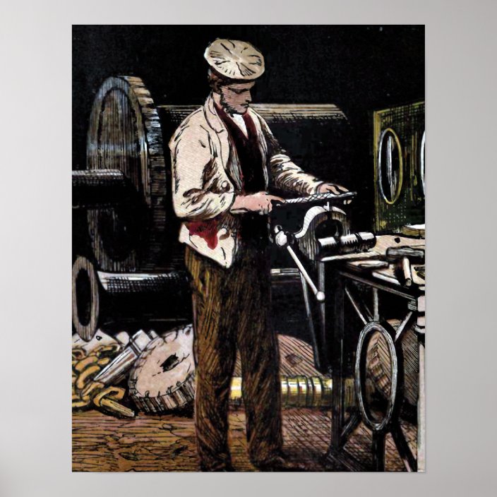 " The Engineer" Vintage Illustration Poster | Zazzle.com