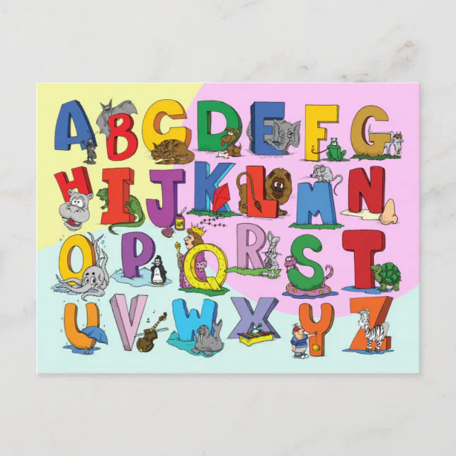 The English Alphabet Postcard | Zazzle