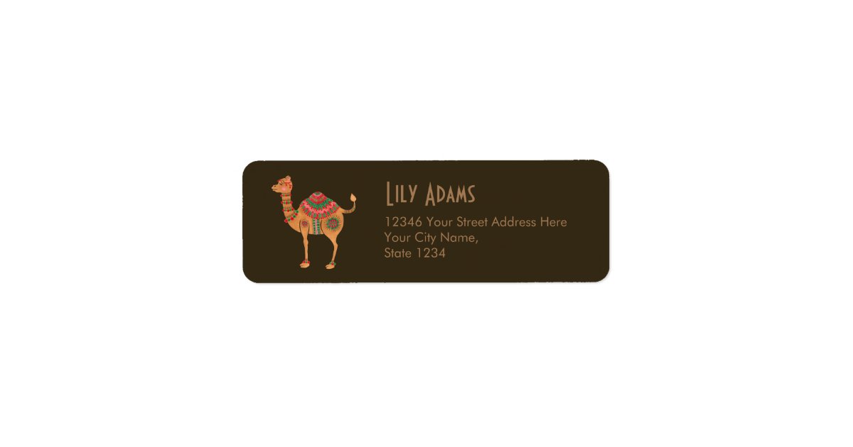 The Ethnic Camel Label | Zazzle