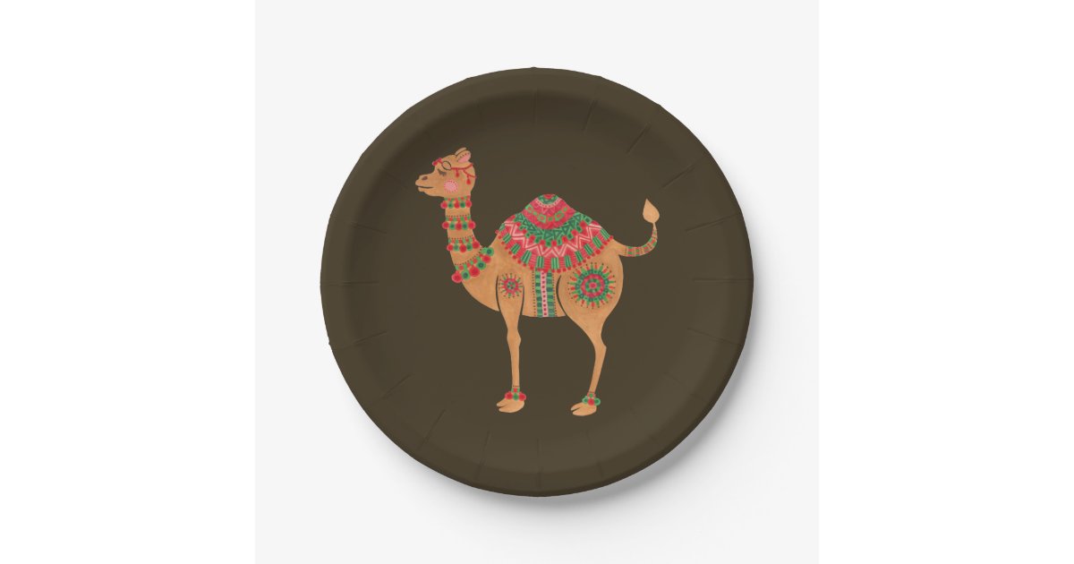 The Ethnic Camel Paper Plates | Zazzle