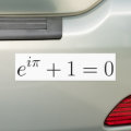 The Euler formula Bumper Sticker | Zazzle