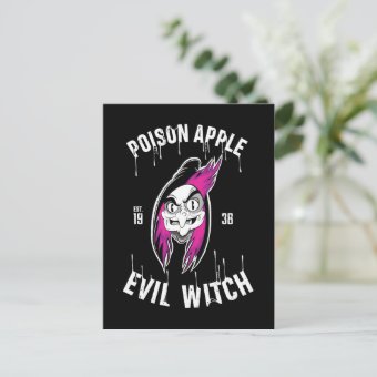 The Evil Queen | Poison Apple Evil Witch Postcard | Zazzle