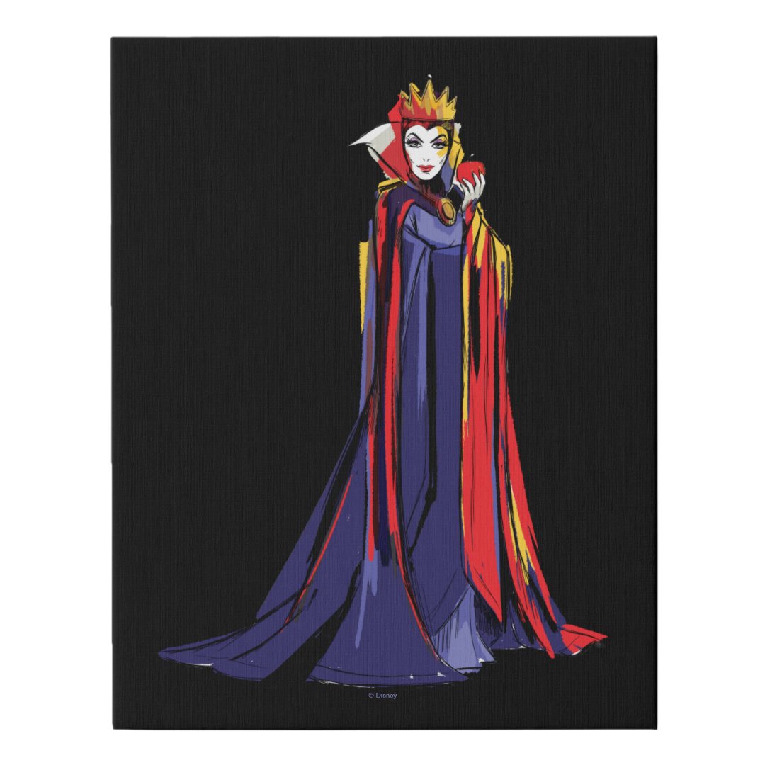 The Evil Queen | Pose With Apple Faux Canvas Print | Zazzle