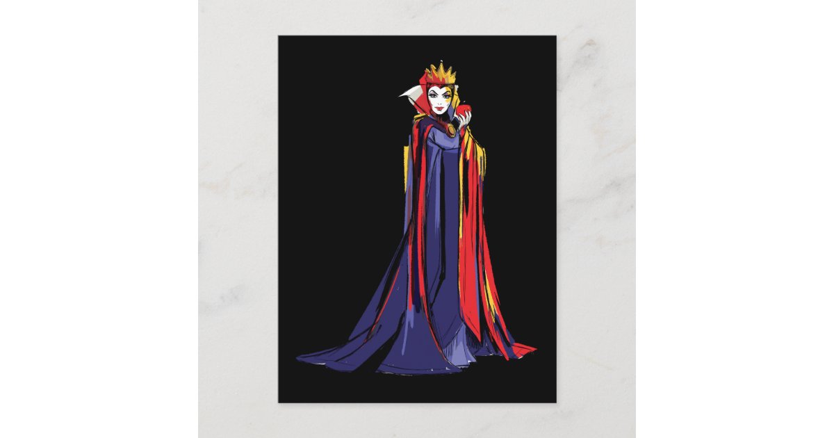 The Evil Queen | Pose With Apple Postcard | Zazzle