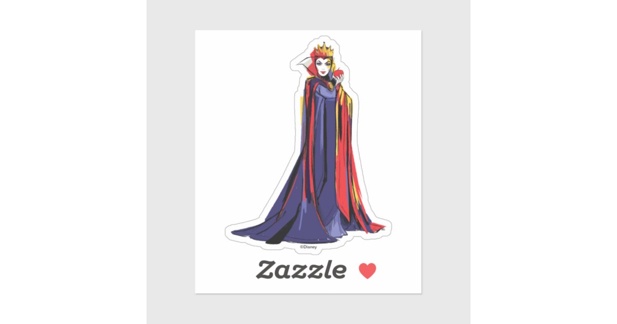 The Evil Queen | Pose With Apple Sticker | Zazzle