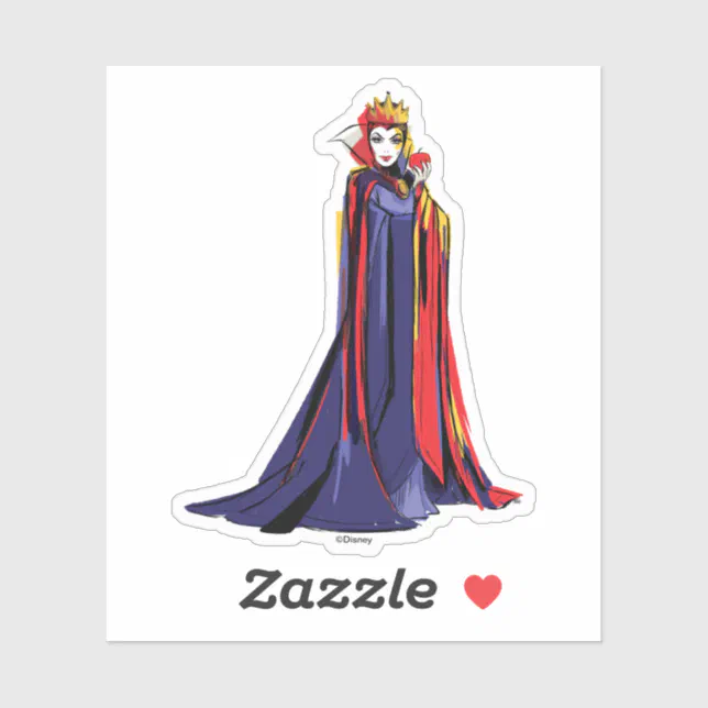 The Evil Queen | Pose With Apple Sticker | Zazzle