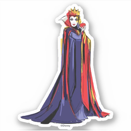 The Evil Queen | Pose With Apple Sticker | Zazzle