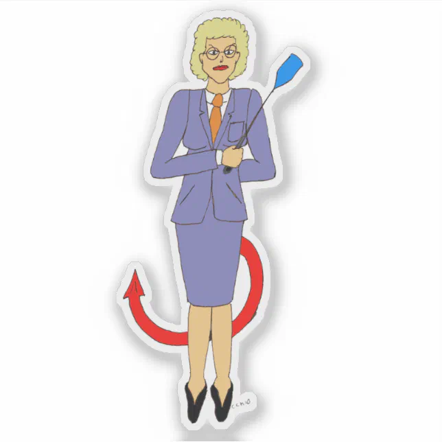 The Evil Teacher Sticker | Zazzle