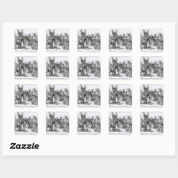 The Execution of the Duke of Monmouth Square Sticker | Zazzle