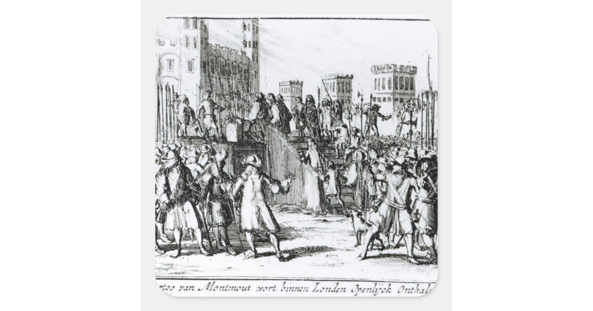 The Execution of the Duke of Monmouth Square Sticker | Zazzle
