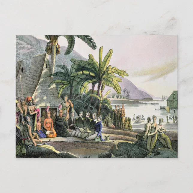 The Expedition Party and King Kamehameha I Postcard | Zazzle