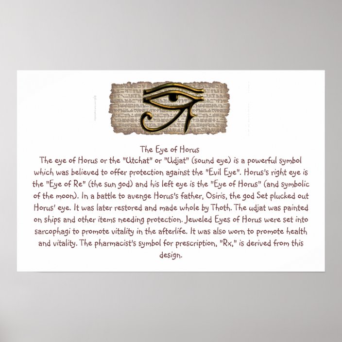 The Eye of Horus Info Poster | Zazzle.com