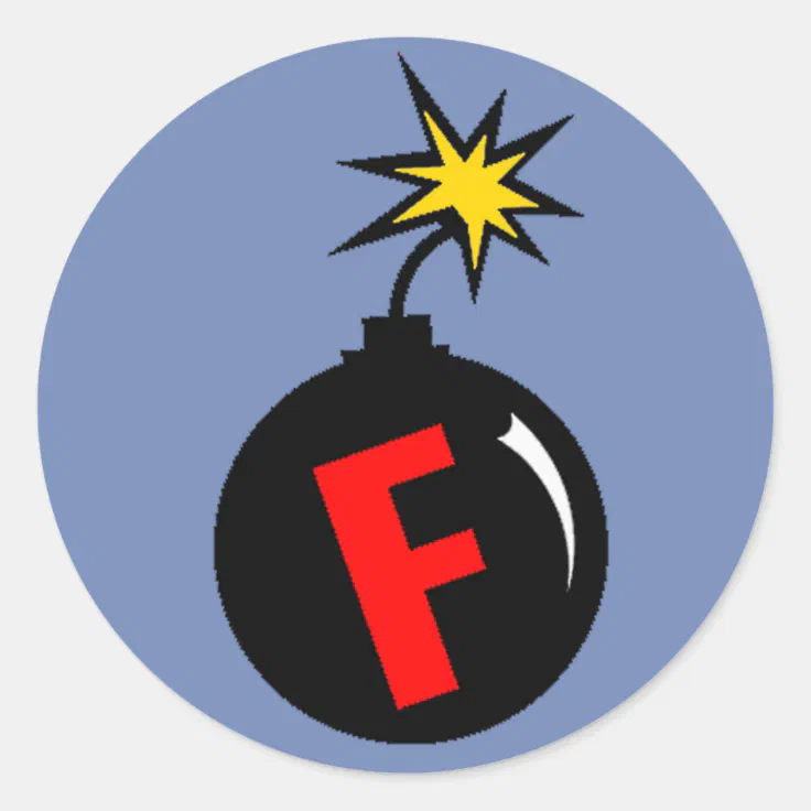 the f-bomb classic round sticker | Zazzle