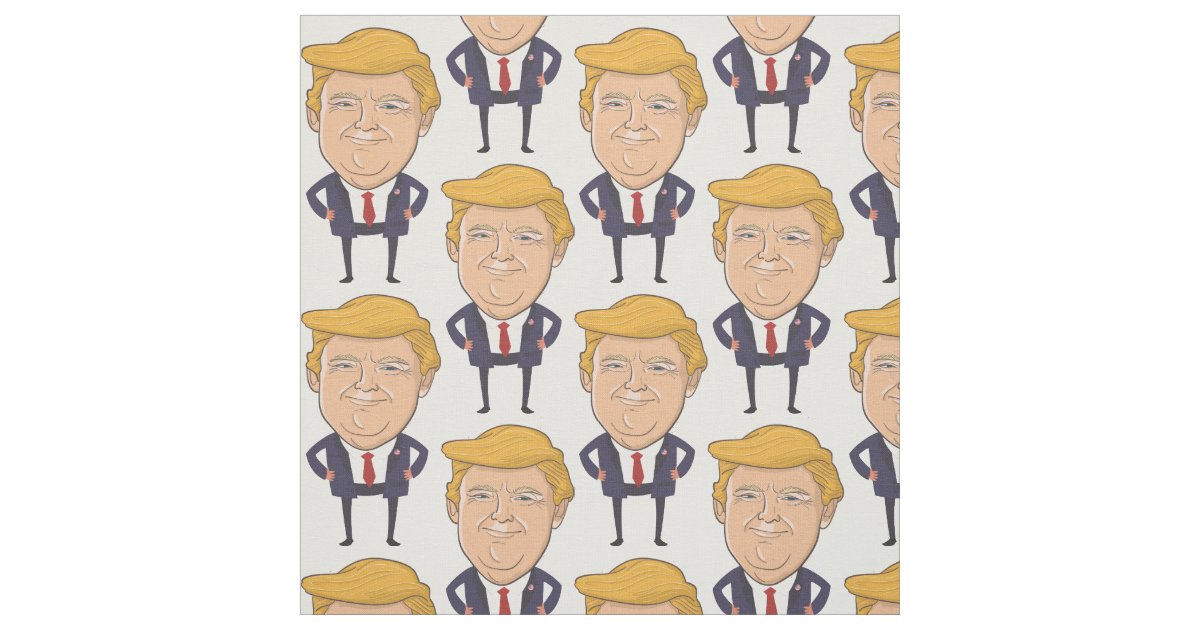 The fabric is fun with President Donald Trump. | Zazzle