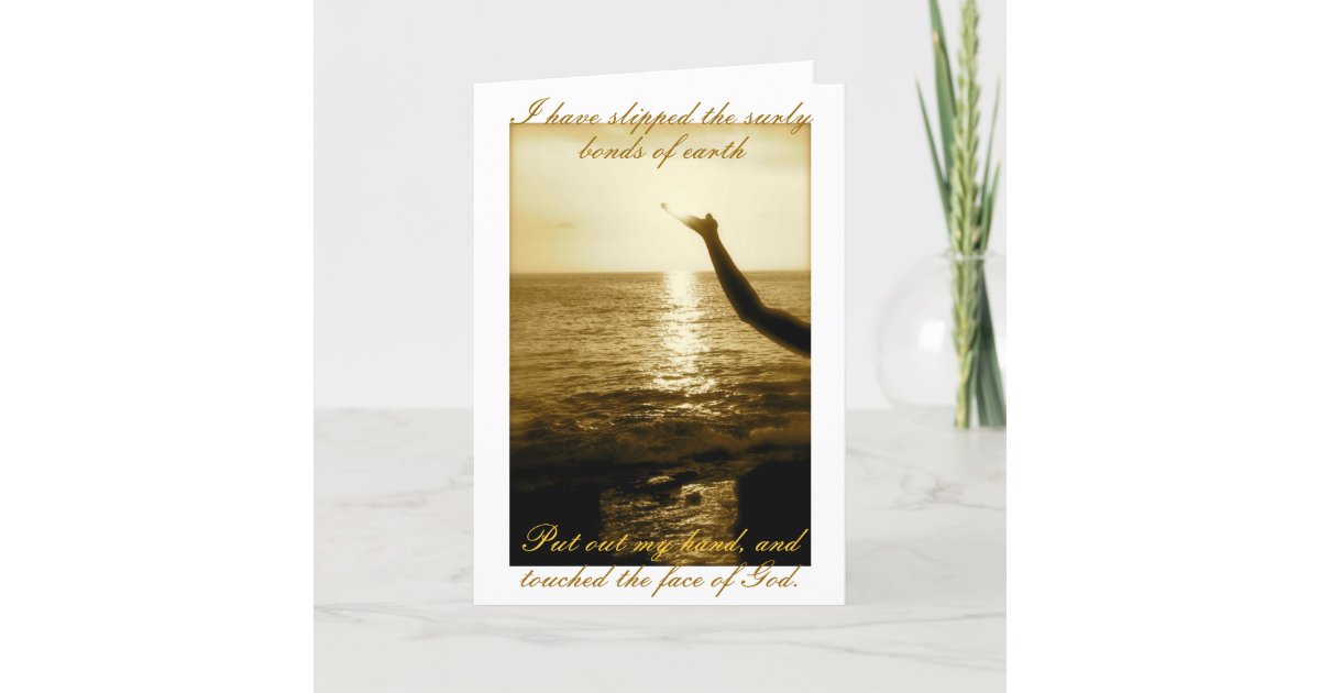 The Face of God - consolation and sympathy Card | Zazzle