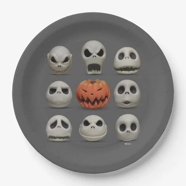 The Faces of Jack Skellington the Pumpkin King Paper Plates | Zazzle