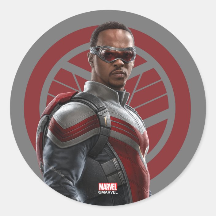 The Falcon Character Art Classic Round Sticker | Zazzle.com