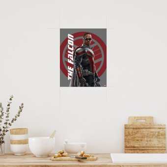 The Falcon Character Art Poster | Zazzle