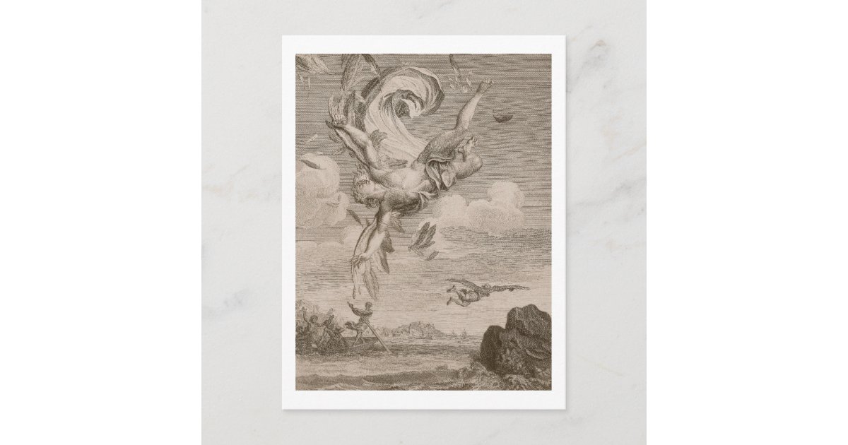 The Fall of Icarus, 1731 (engraving) Postcard | Zazzle