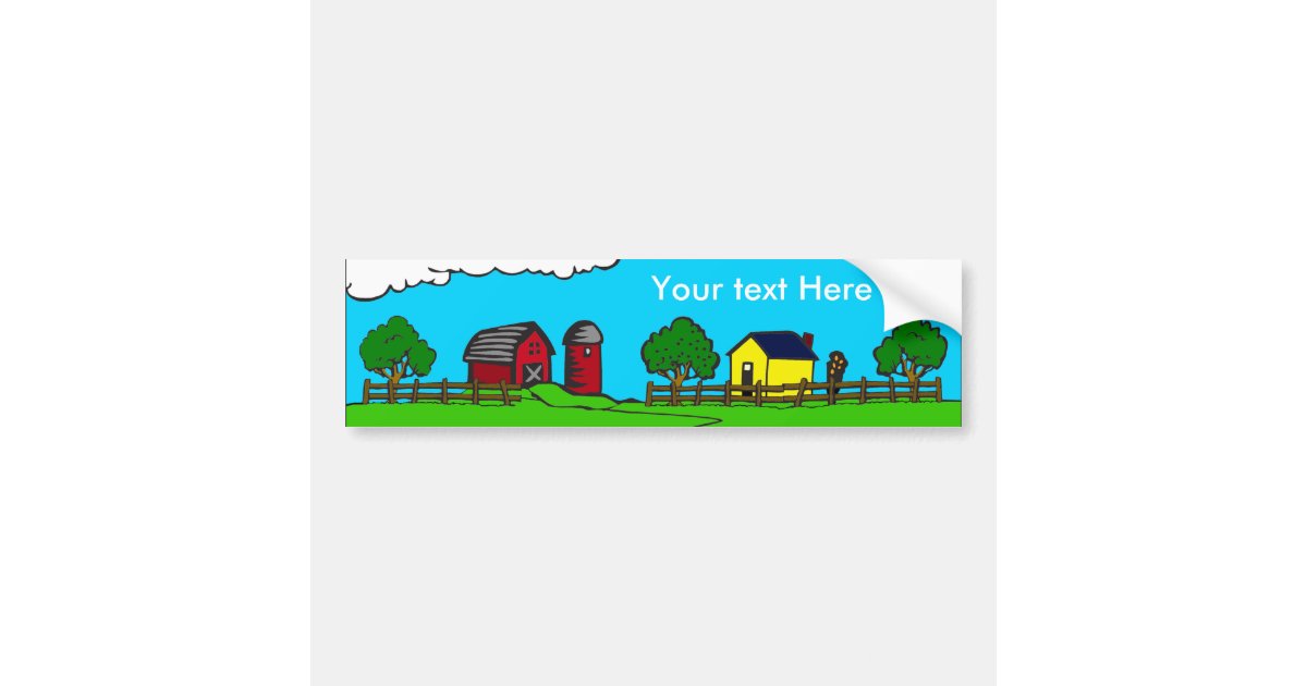 The Farm Bumper Sticker | Zazzle