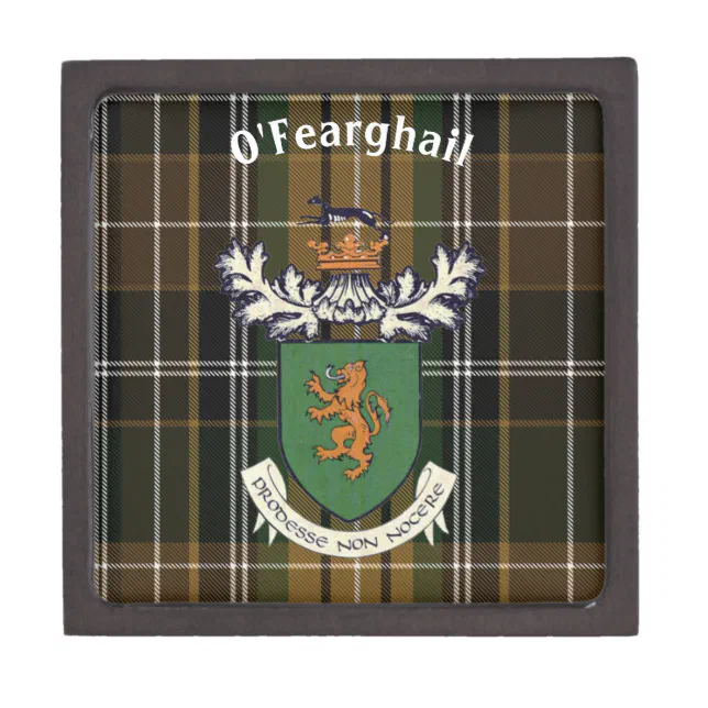 The Farrell Clan of Ireland coat of arms & tartan Gift Box | Zazzle