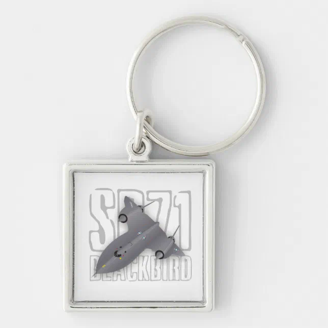 The fastest supersonic spy plane: SR-71 Blackbird Keychain | Zazzle
