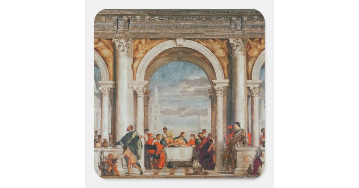The Feast in the House of Levi Square Sticker | Zazzle