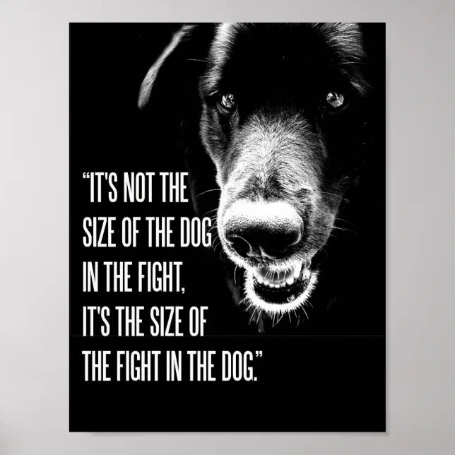The Fight In The Dog Poster | Zazzle