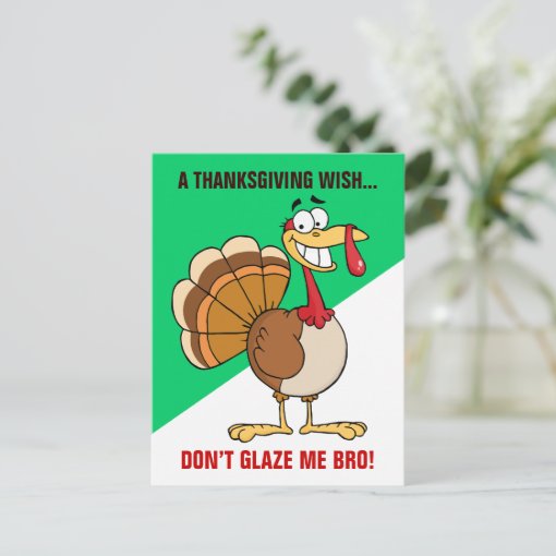 The Final Thanksgiving Wish of a Doomed Turkey Holiday Postcard | Zazzle