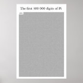 The first 300 000 digits of Pi Poster | Zazzle