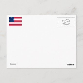 The First American Flag Postcard | Zazzle