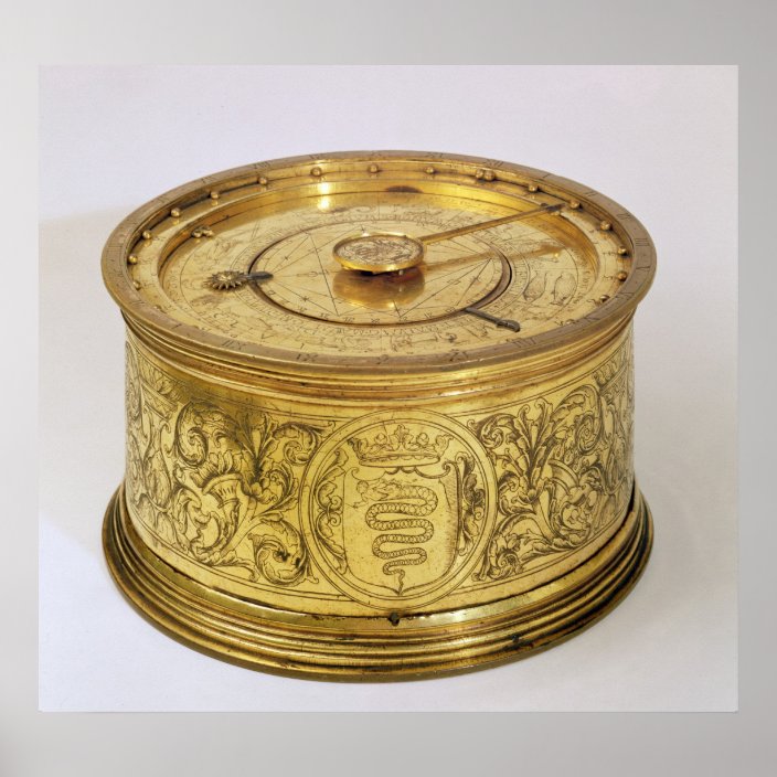 The first spring driven clock with fusee, 1525 poster | Zazzle.com