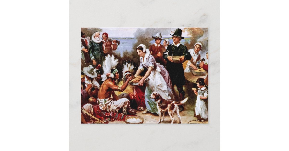 The First Thanksgiving, 1621. Postcards | Zazzle.com