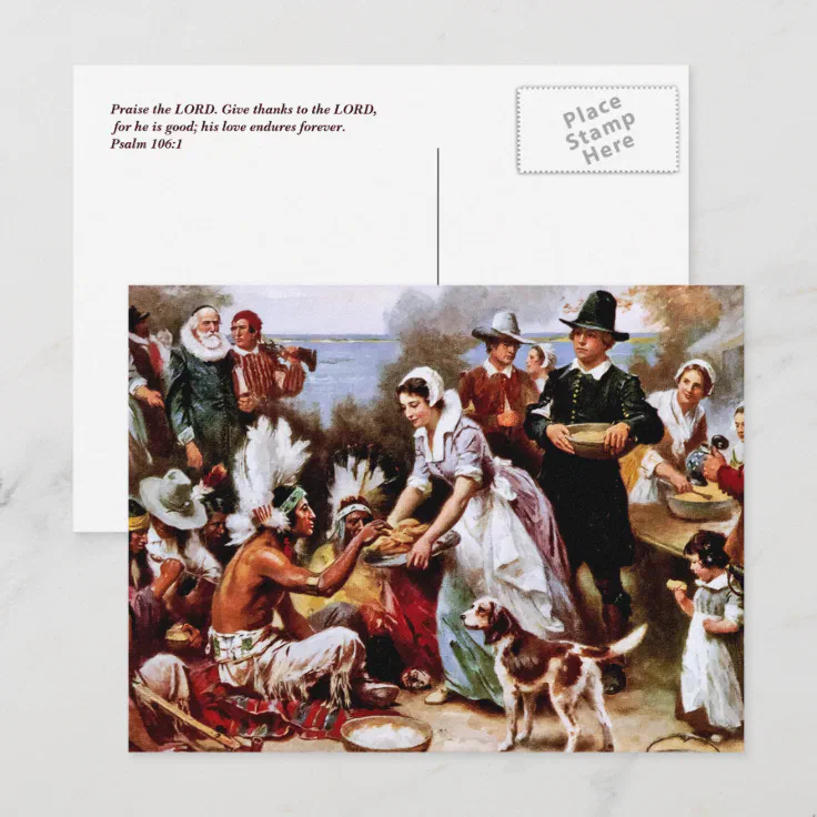 The First Thanksgiving, 1621. Postcards | Zazzle