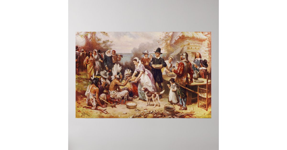 The First Thanksgiving 1621 Poster | Zazzle
