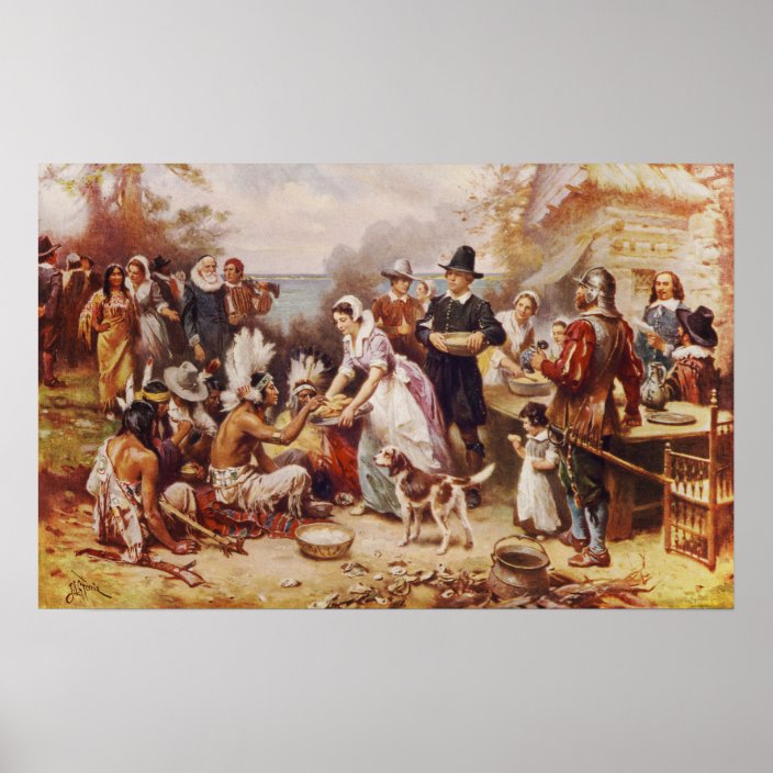 The First Thanksgiving 1621 Poster | Zazzle.com