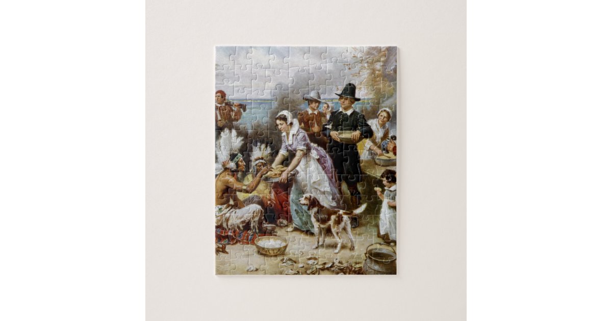The First Thanksgiving Jigsaw Puzzle | Zazzle