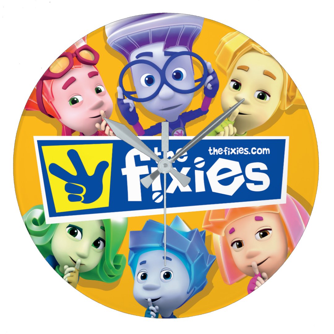 The Fixies | Fixie Kids Large Clock | Zazzle