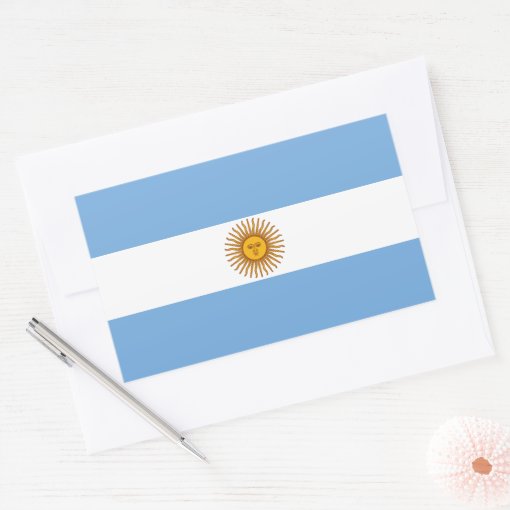 The Flag of Argentina Rectangular Sticker | Zazzle