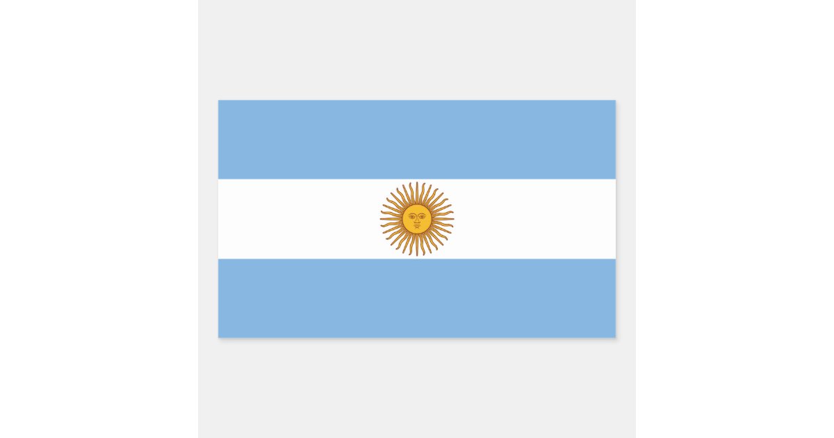 The Flag of Argentina Rectangular Sticker | Zazzle