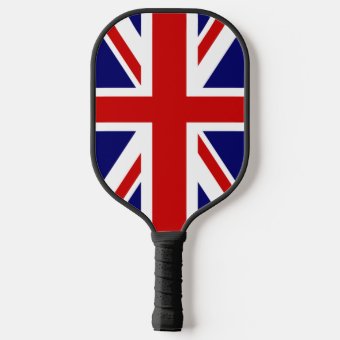 The Flag of Great Britain with Name or Text Pickleball Paddle | Zazzle