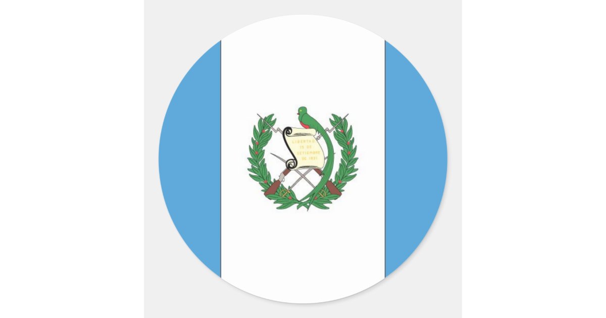 The Flag of Guatemala Classic Round Sticker | Zazzle