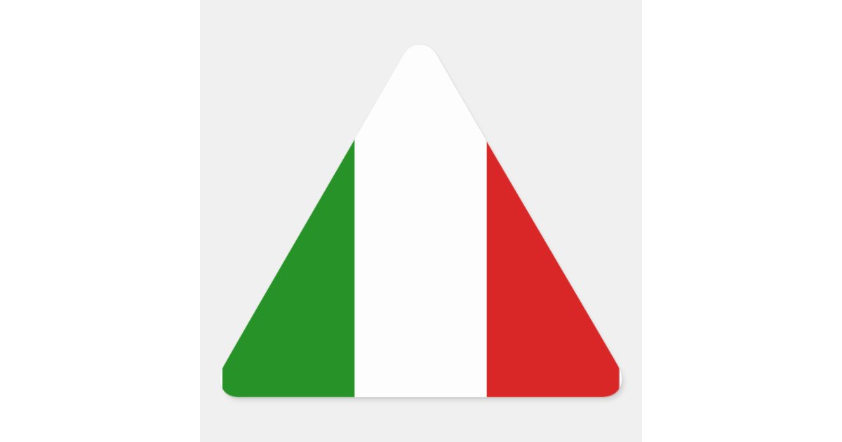 The Flag of Italy Triangle Sticker | Zazzle