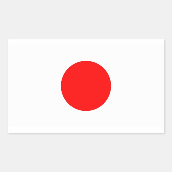 The Flag of Japan Rectangular Sticker | Zazzle.com