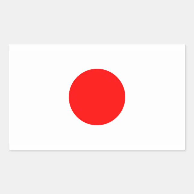 The Flag of Japan Rectangular Sticker | Zazzle