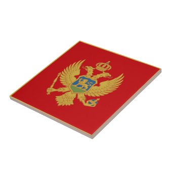 The Flag of Montenegro Tile | Zazzle