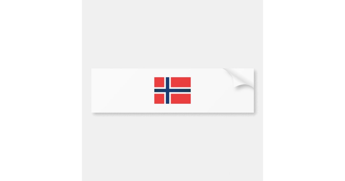 The Flag of Norway Bumper Sticker | Zazzle