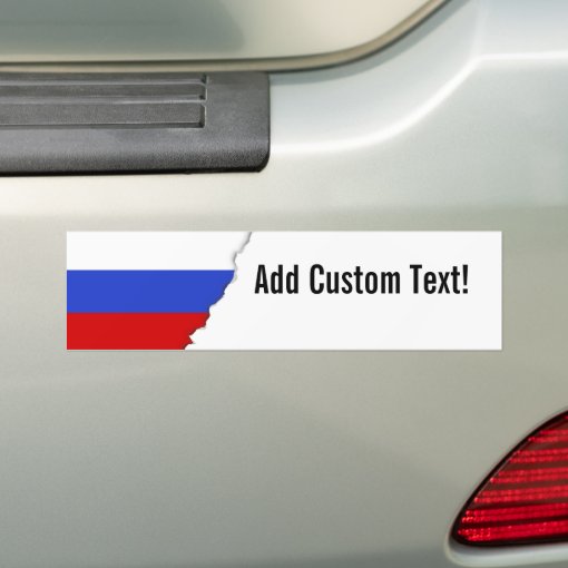 The Flag of Russian Bumper Sticker | Zazzle