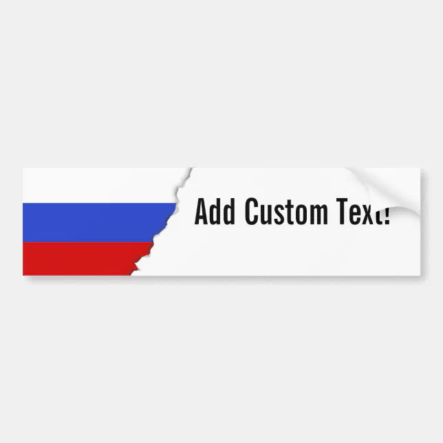 The Flag of Russian Bumper Sticker | Zazzle